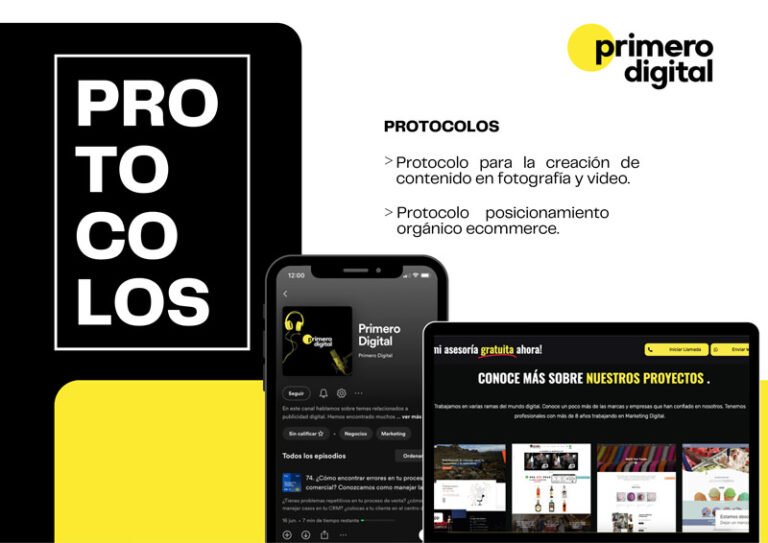 Protocolo Digital: Creación de Contenido Multimedia y Posicionamiento Ecommerce - Primero Digital